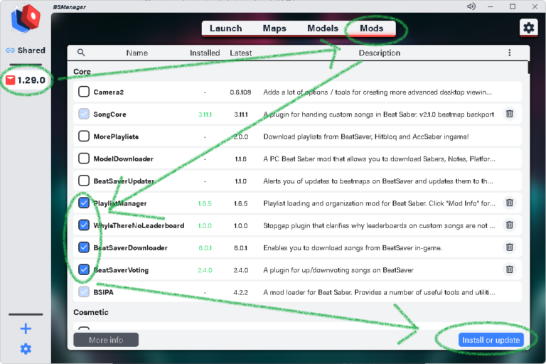 【Beat Saber】自分用Modメモ ダウングレード mod入れるなら29.1がオススメです ※2024/7/13時点 - 神瀬りりいのHP